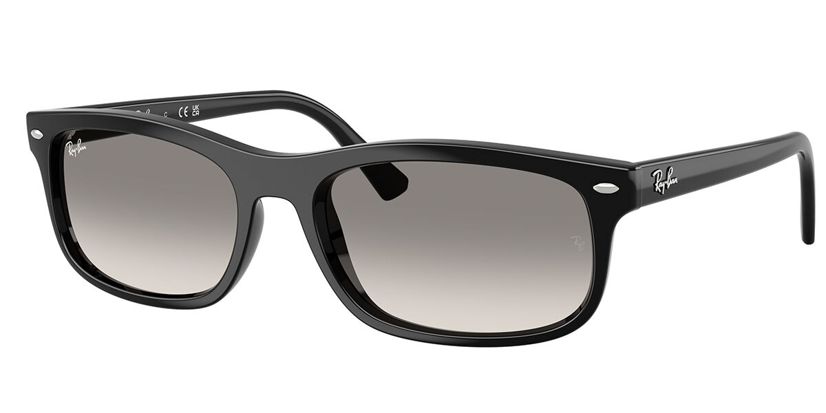 Lentes de sol Ray-Ban RB2224F Asian Fit 601/32 Rectangulares Negro ...
