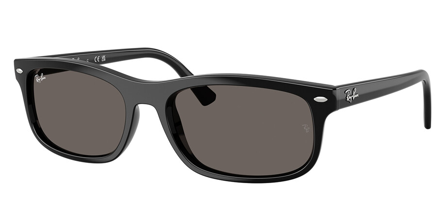Lentes de sol Ray-Ban RB2224F Asian Fit 601/B1 Rectangulares Negro ...