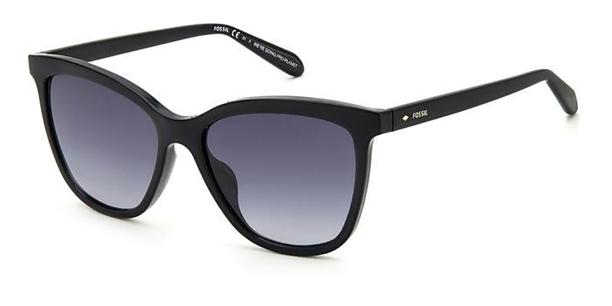Lentes de sol Fossil FOS 2115/G/S Asian Fit 807/9O Cuadrado Negro ...