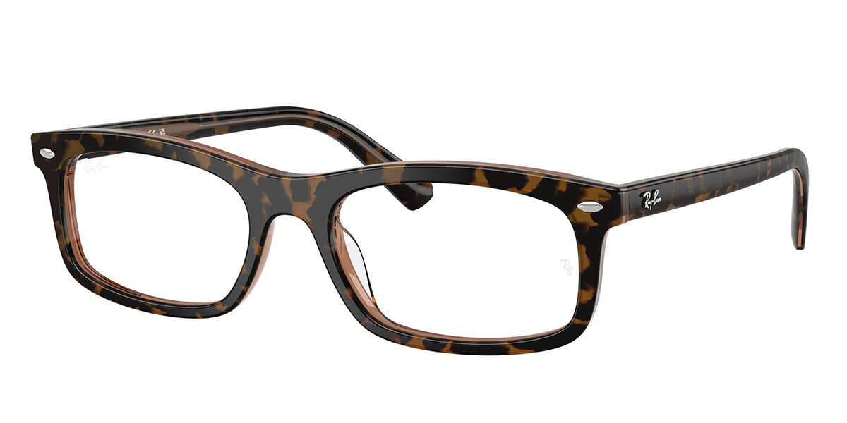 Lentes ópticos Ray-Ban RX5450F Asian Fit 8484 Rectangulares Tortoise ...