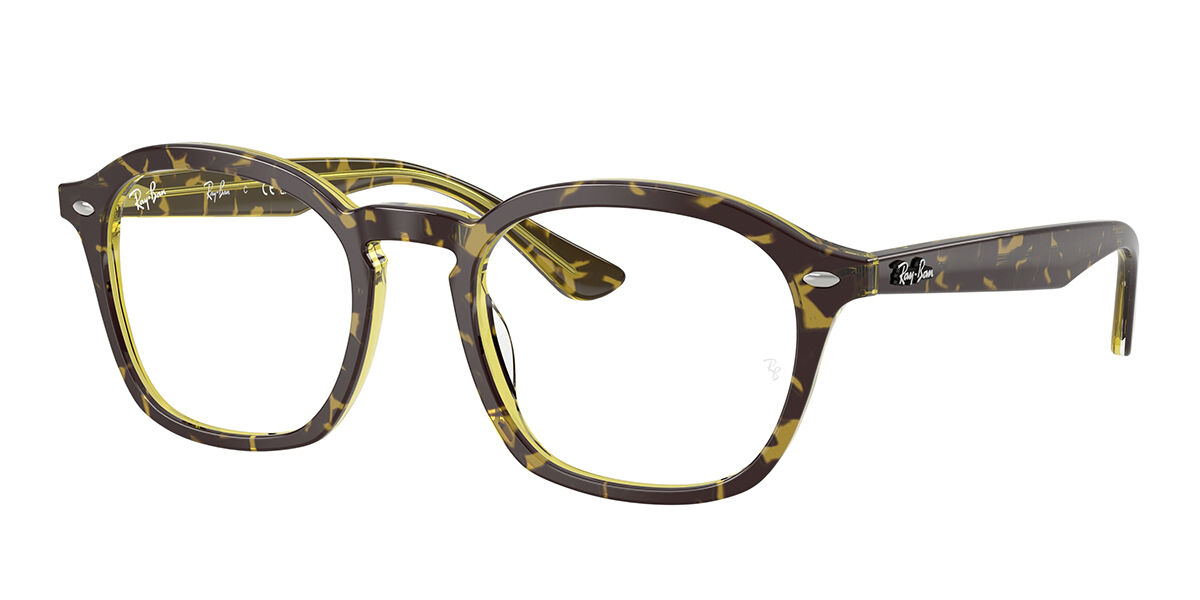 Lentes ópticos Ray-Ban RX5451F Asian Fit 8487 Cuadrado Tortoise/Green ...